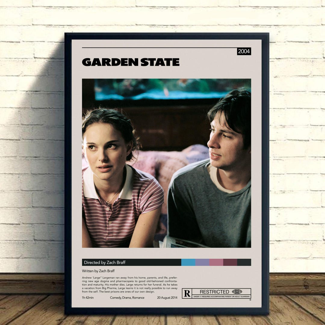 Garden State Movie Poster, Film Print, Cinema Art, Movie Lover, Quotes ...