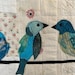 PDF Pattern for a Fabric Collage Project Featuring Birds Sat on a Wire ...