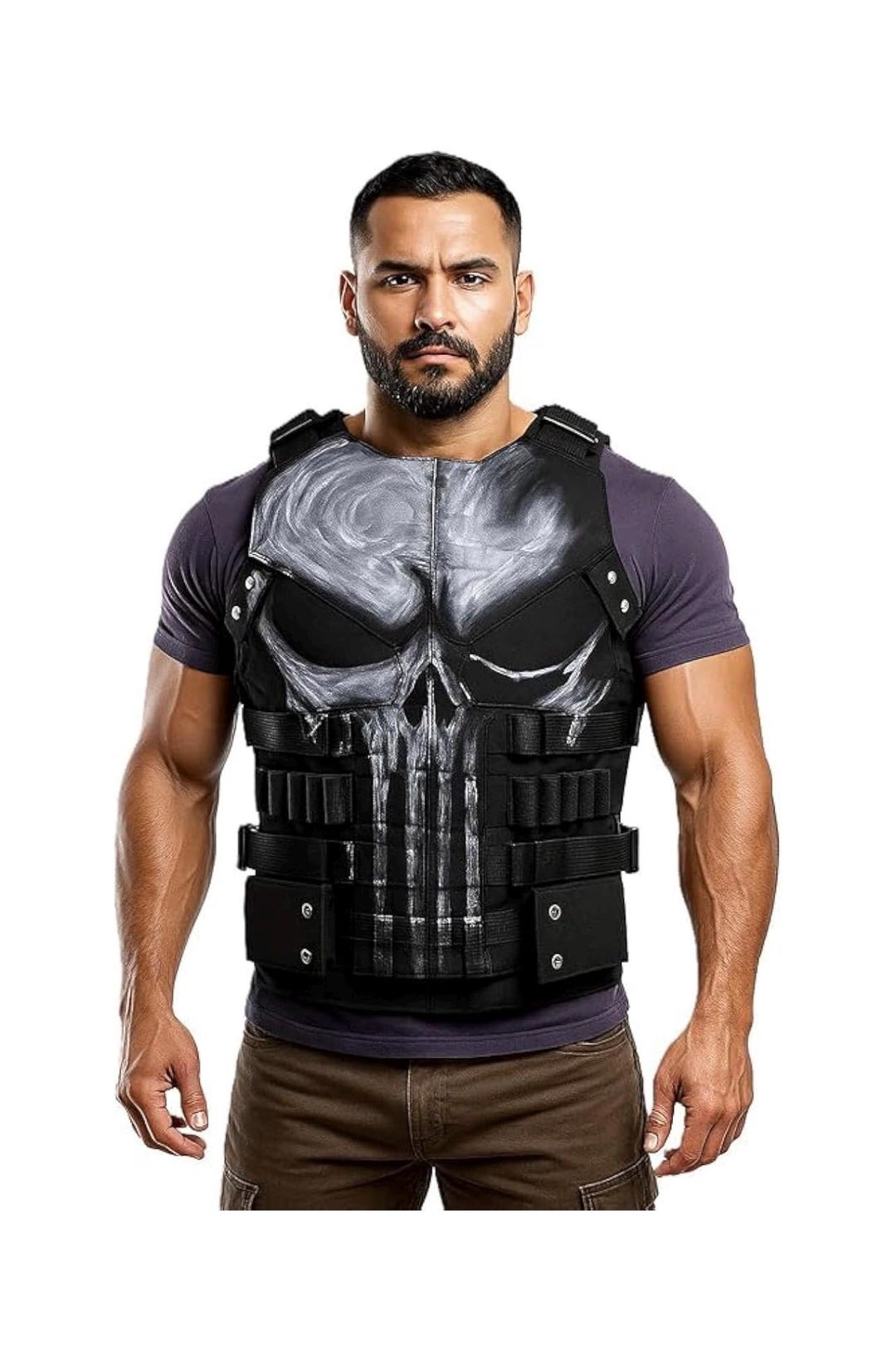Punisher Vest | Inspired Season 3 Tactical Leather Vest | Skull Armor ...