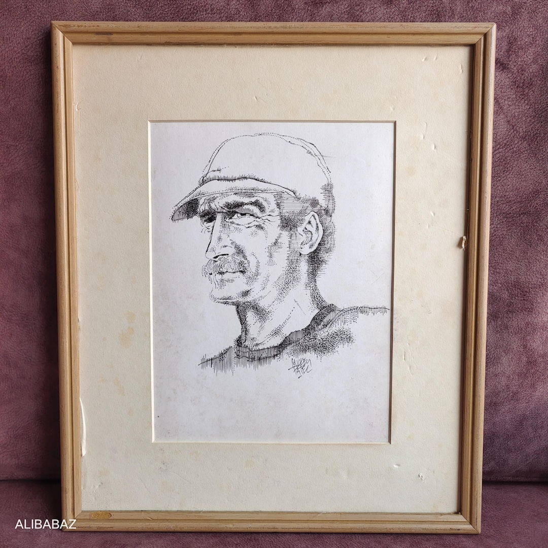 Sir Richard Hadlee Pen & Ink Cricket Drawing | Signed Art - Etsy