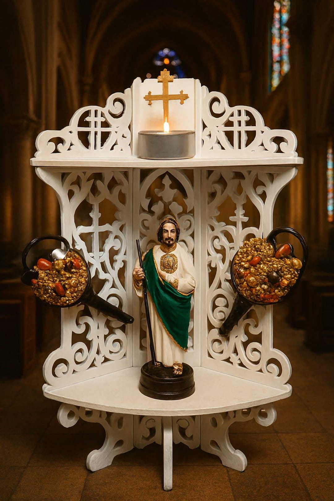 Vector File for Laser Cutting of a Corner Altar Shelf or Oratory - Etsy UK