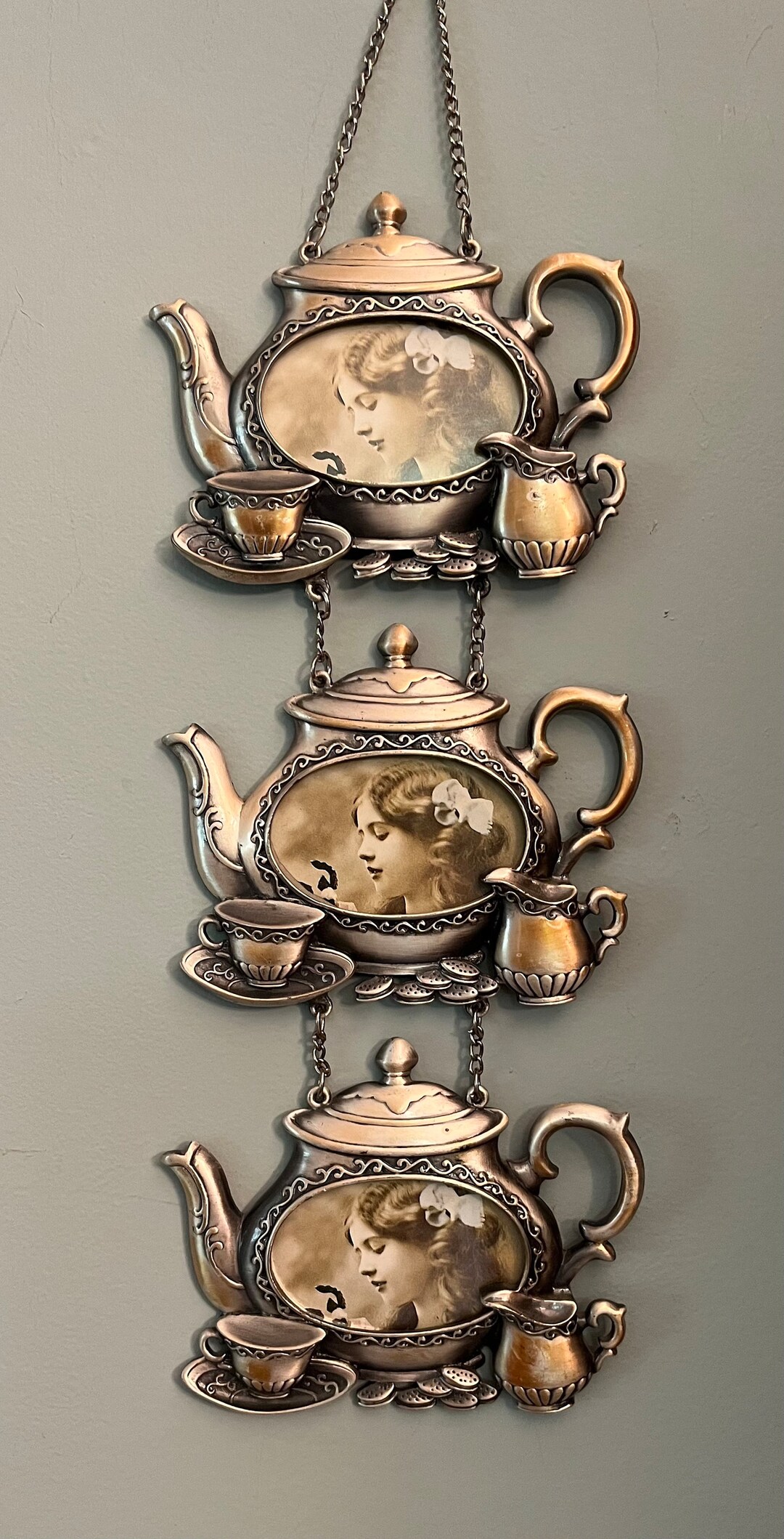 Hanging Picture Frames Metal Teapot Shaped 3 Picture Frames - Etsy