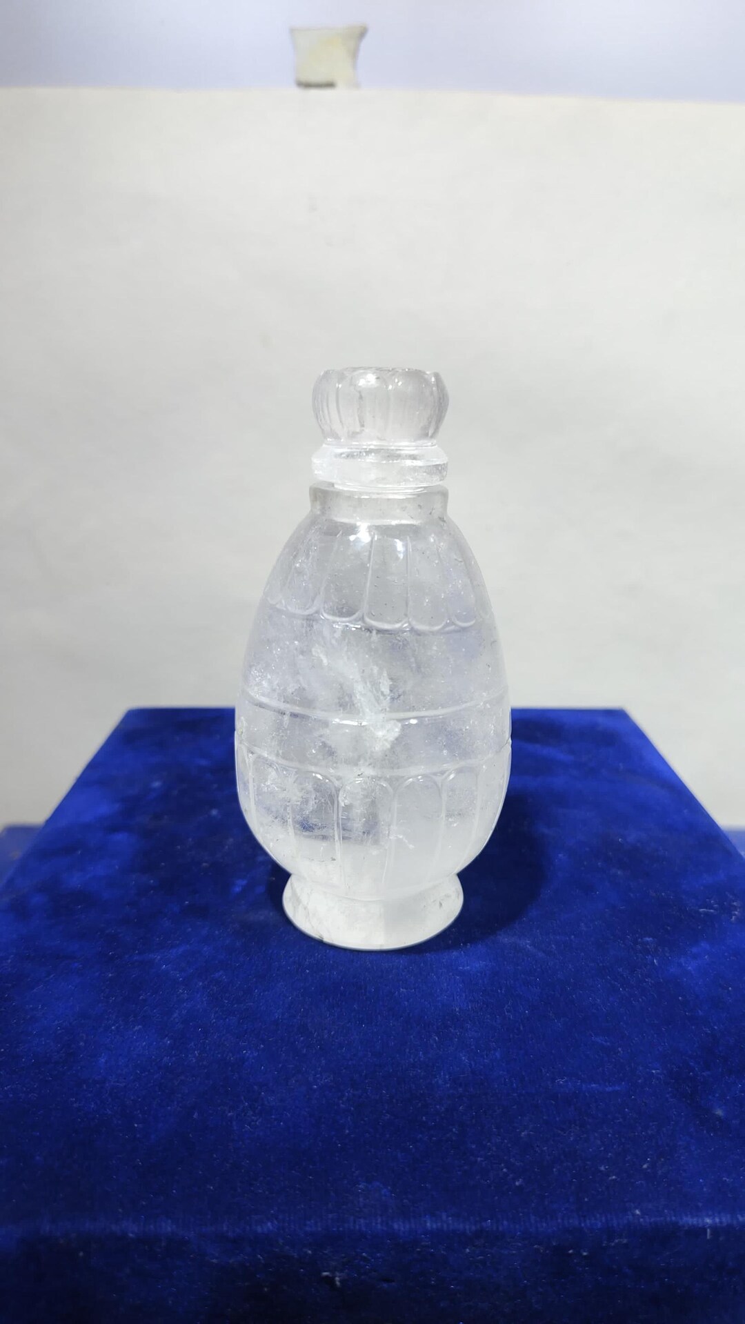 Crystal Quartz Perfume Bottle – Hand Carved Natural Sphatik Stone - Etsy