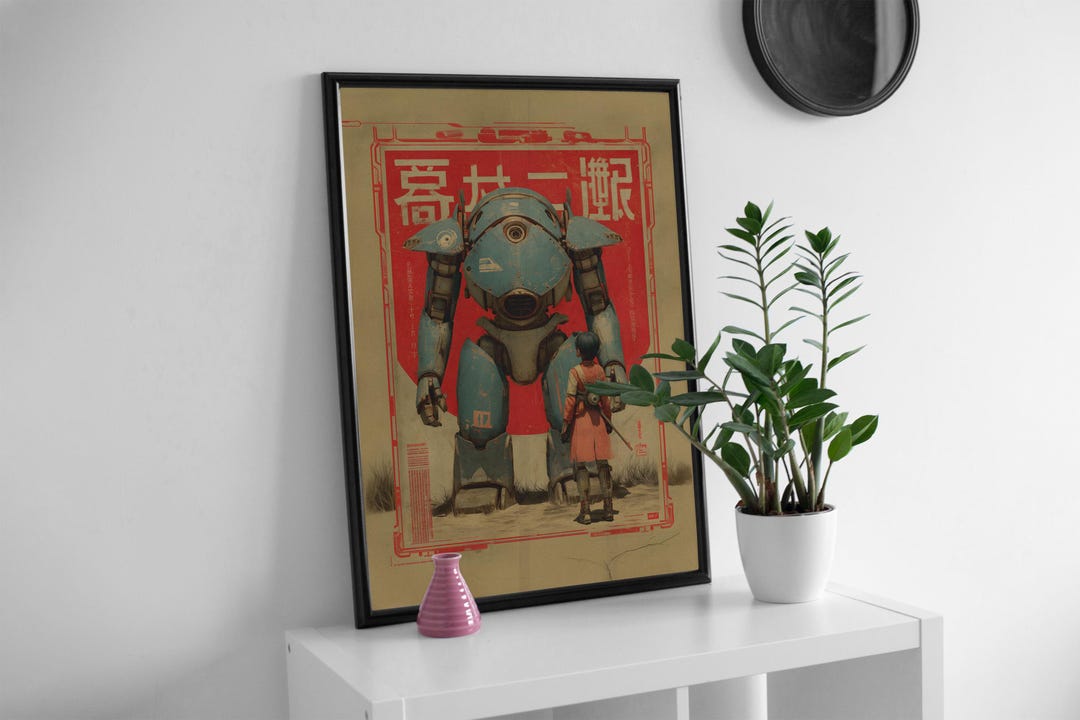 Silent Vanguard – Retro Mecha Propaganda Art, Futuristic Robot and ...