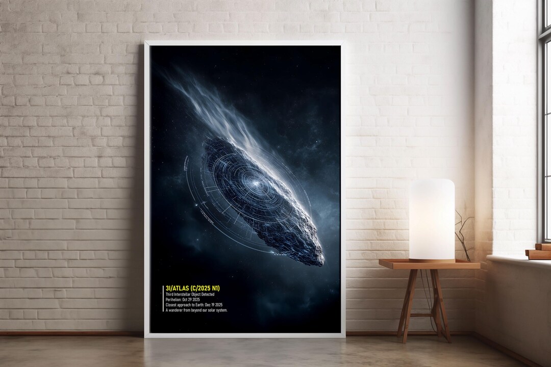 3I/ATLAS Interstellar Comet Poster • Space Art • Futuristic Cosmic ...
