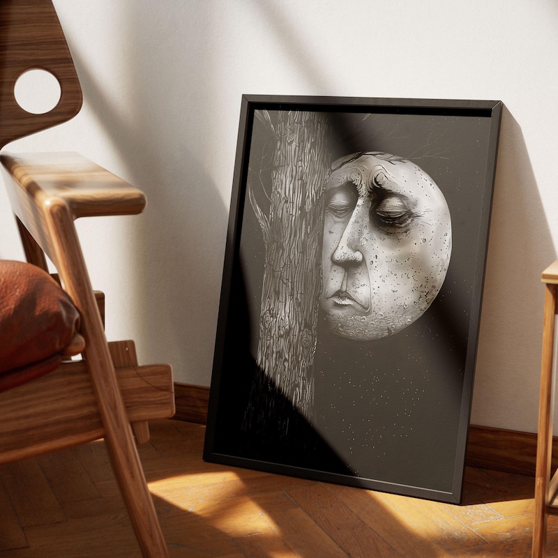 Surreal Moon Art - Etsy