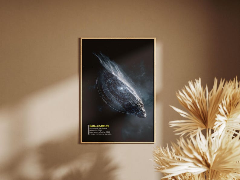 3I/ATLAS Interstellar Comet Poster • Space Art • Futuristic Cosmic ...