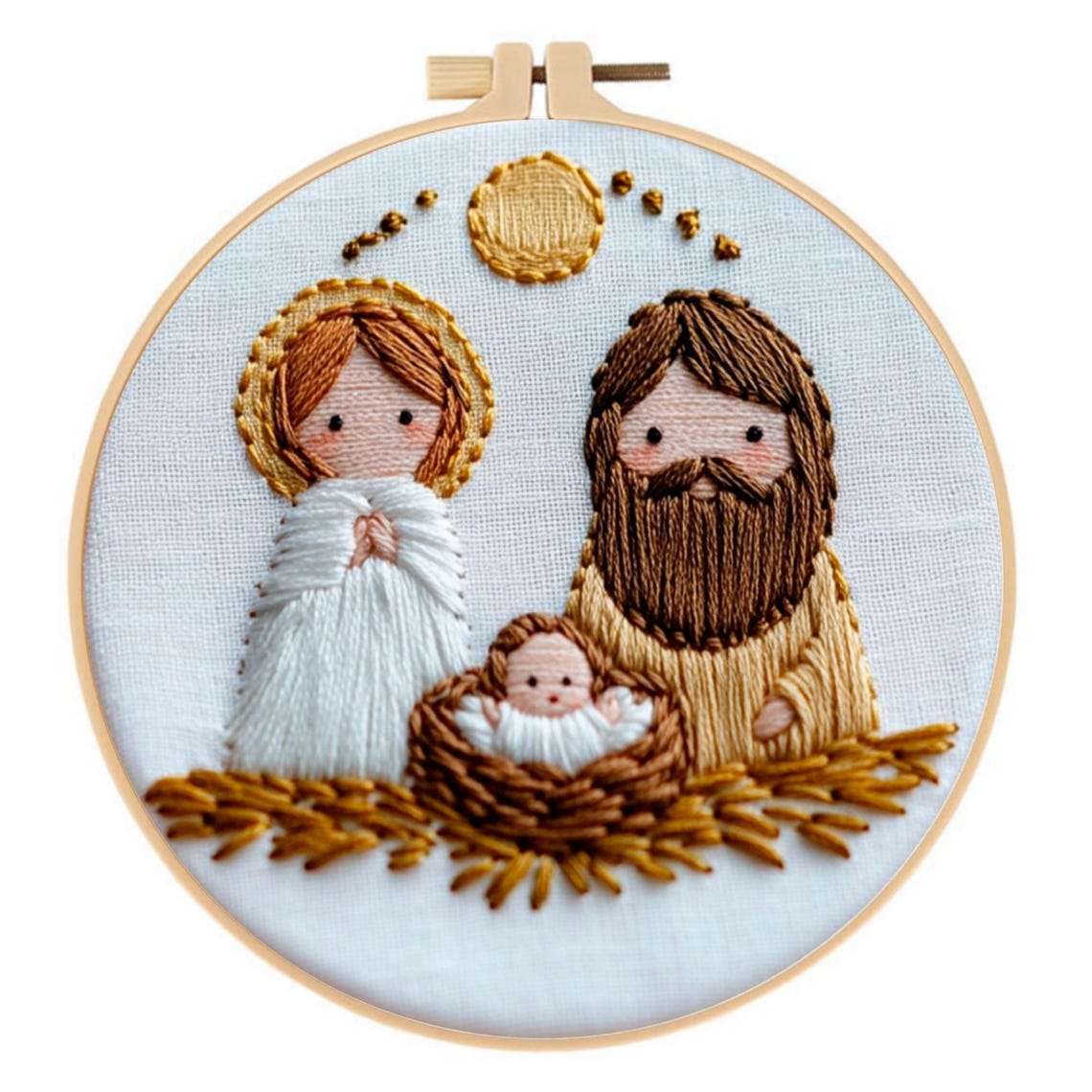 Nativity Scene Hand Embroidery Kit: Baby Jesus, Christmas Decor - Etsy