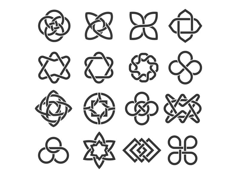 Celtic Knot SVG Bundle, Interlaced Ornaments, Clovers, Corners (svg ...