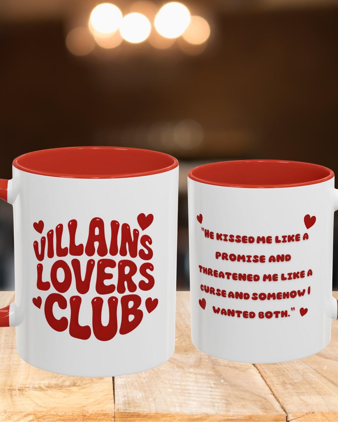 Villains Lovers Club Coffee Mug, Romantic Villain Quote Tea Cup, Gift ...