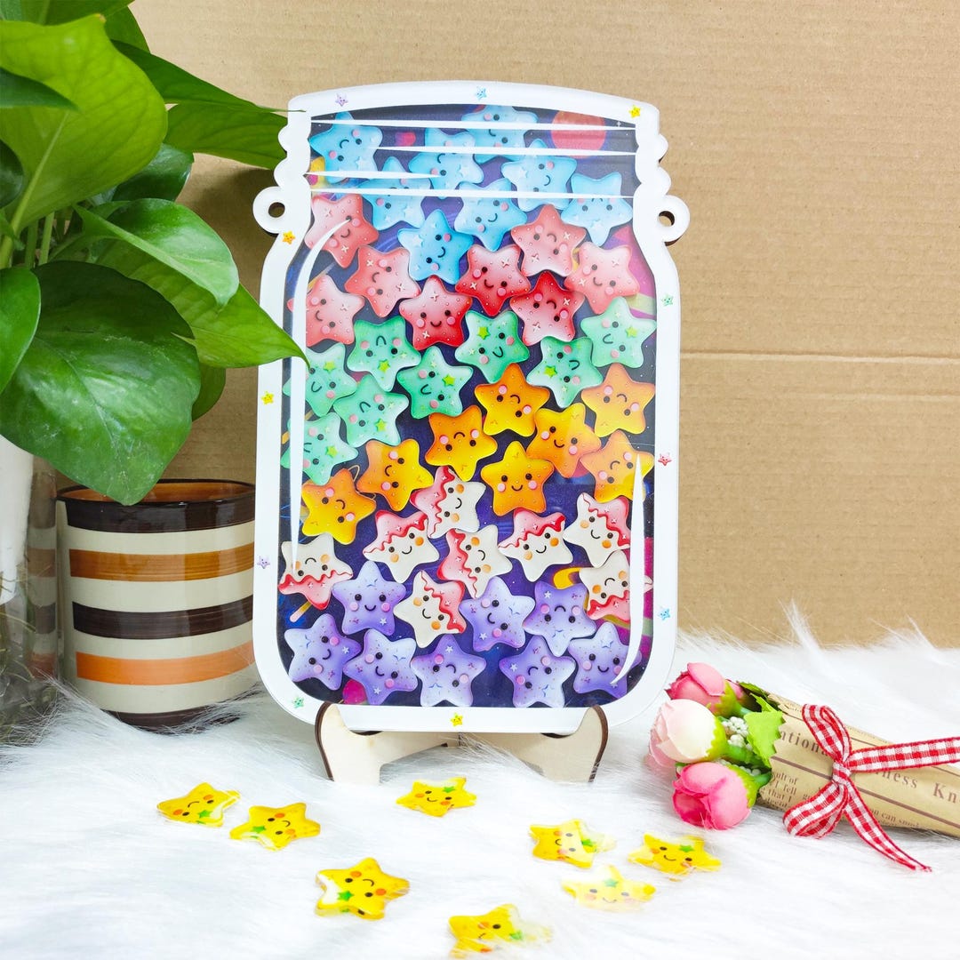 Personalized Star Cookies Reward Jar for Classroom, Custom Magnetic ...