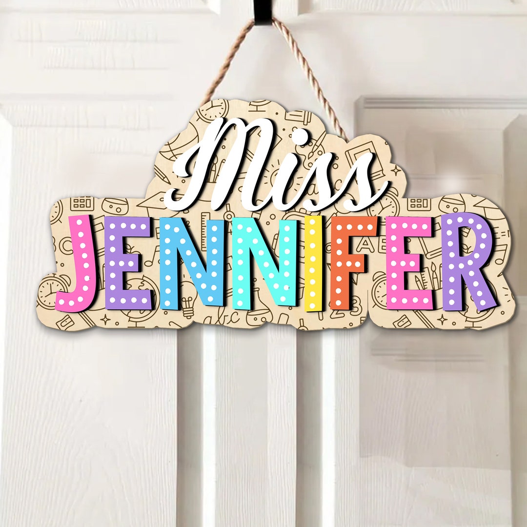 Personalized Teacher Name Sign, Custom Teacher Desk Sign, Teacher ...