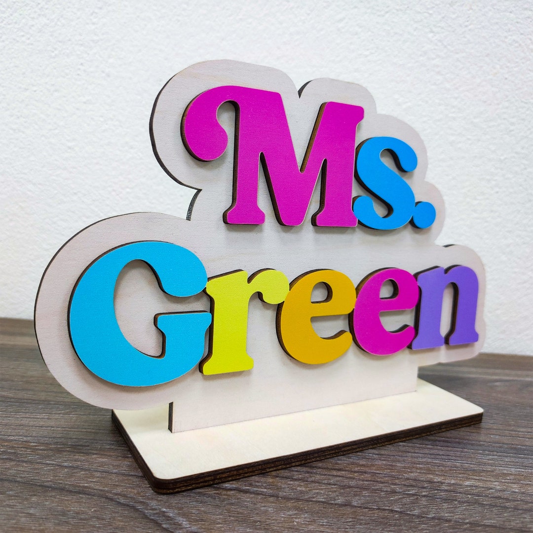 Personalized Teacher Sign for Desk, Wood Sign, Gifts for Teacher ...