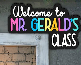 Teacher Appreciation Gift, Personalized Name Doorframe Corner Sign ...
