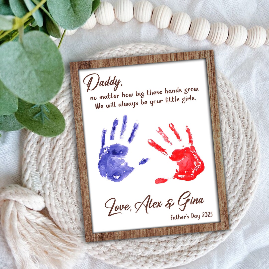 Personalized DIY Daddy Papi Gift, Father's Day Wooden Sign, DIY Hand ...