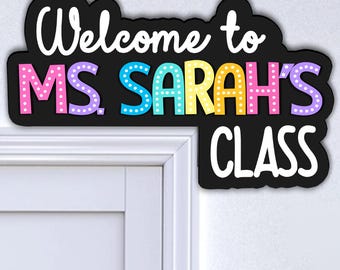 Teacher Appreciation Gift, Personalized Name Doorframe Corner Sign ...