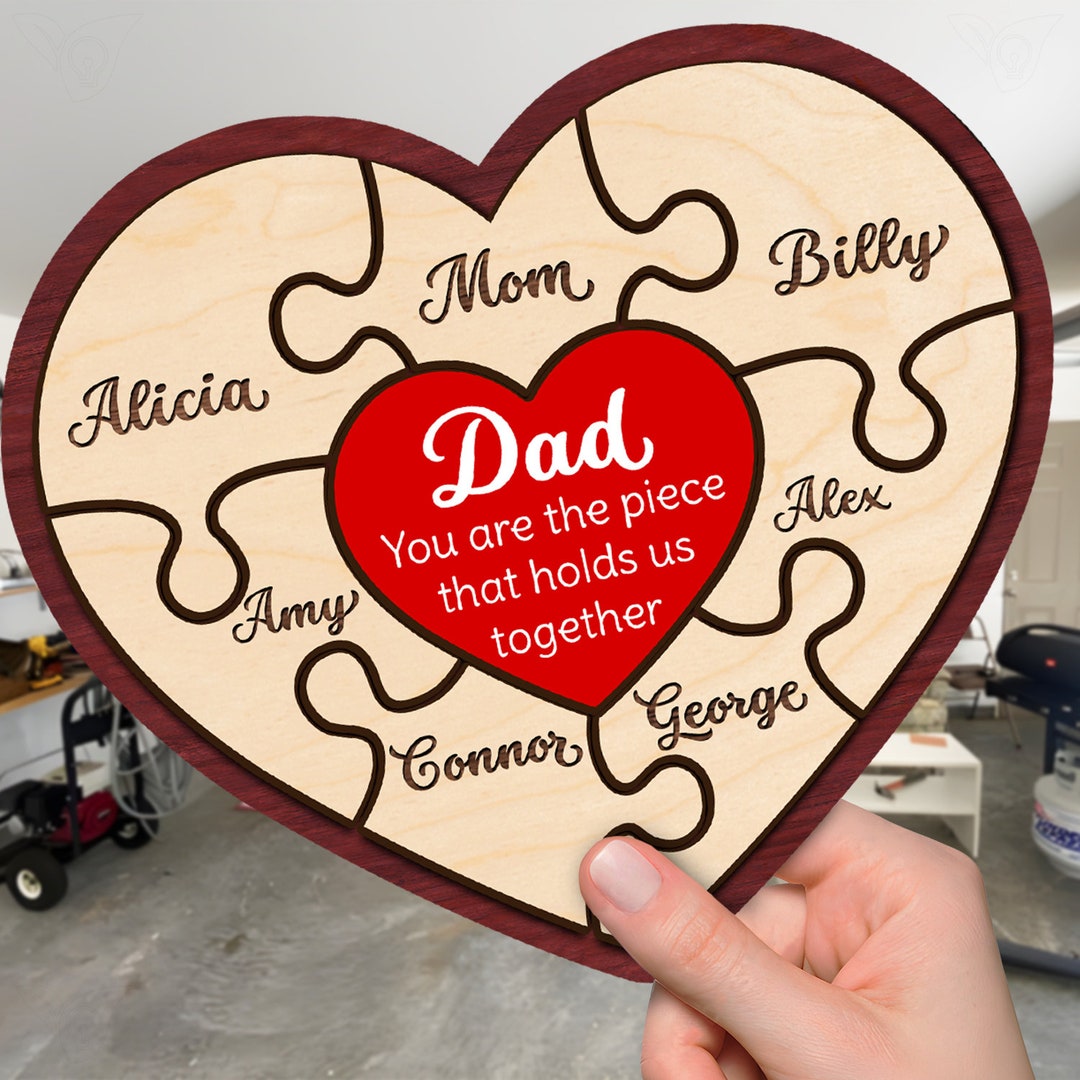 Personalized Father's Day Puzzle Piece Plaque, Custom You Are the Piece ...