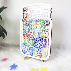Personalized Ball Tokens Reward Jar Magnetic, Custom Reward for Kid ...