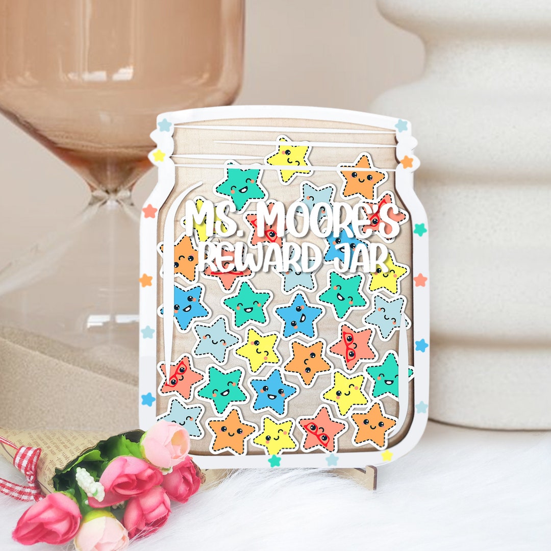 Personalized Reward Jar Magnetic for Classroom, Custom Kids Behaviour ...