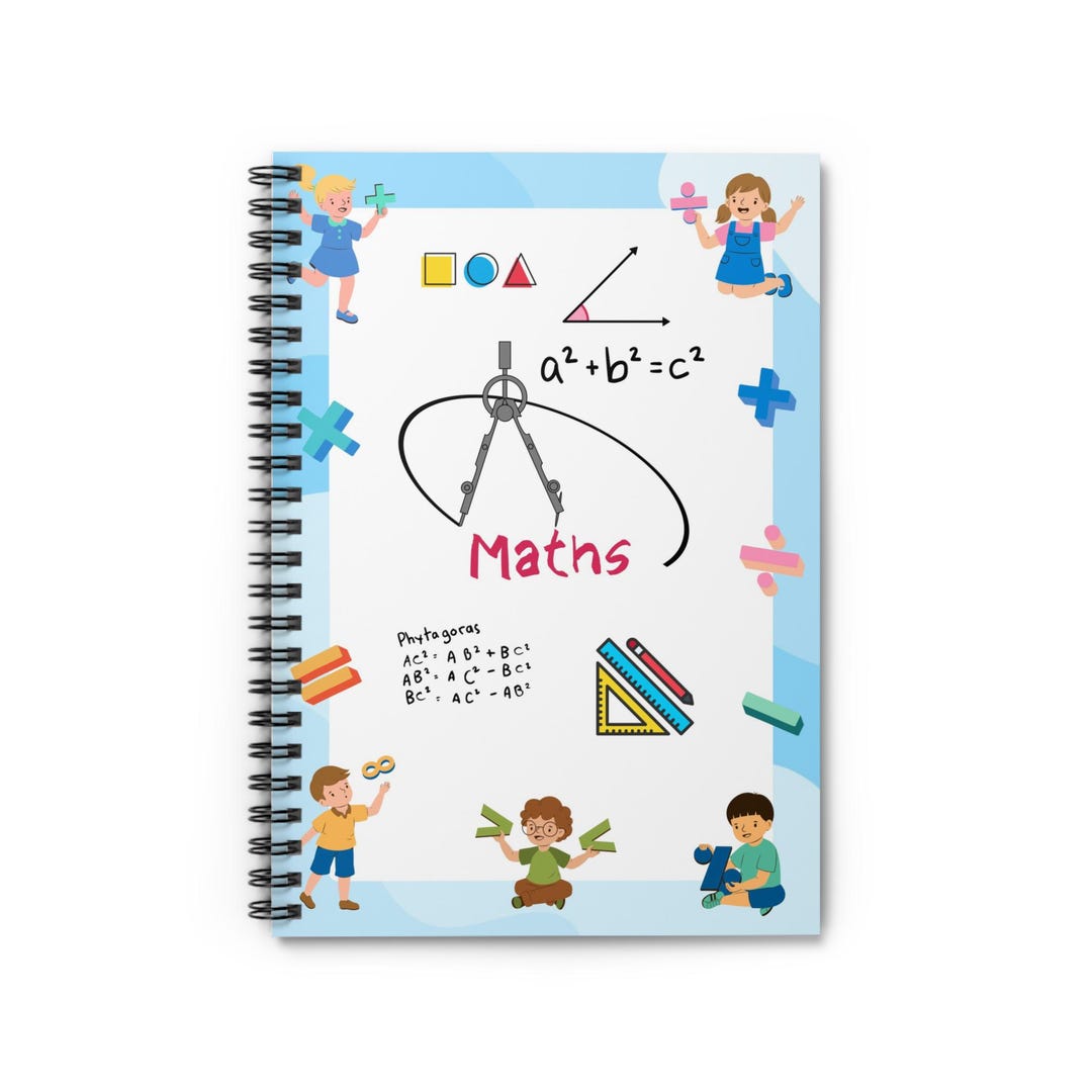Math Spiral Notebook, Colorful Educational Journal, Student Gift - Etsy
