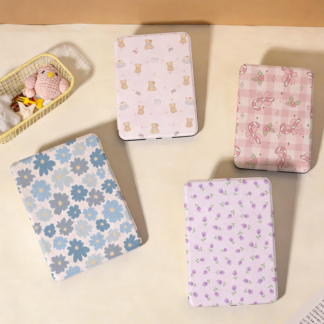 Simple Floral Print Personilzed Name Kindle Case,paperwhite 12/11/10th ...