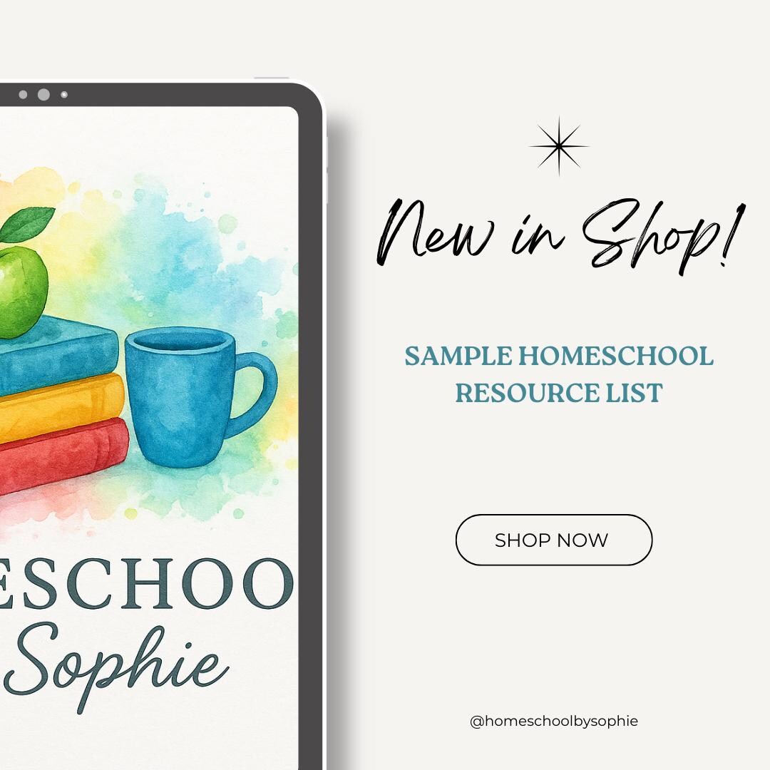 Sample Homeschool Resource List - Etsy