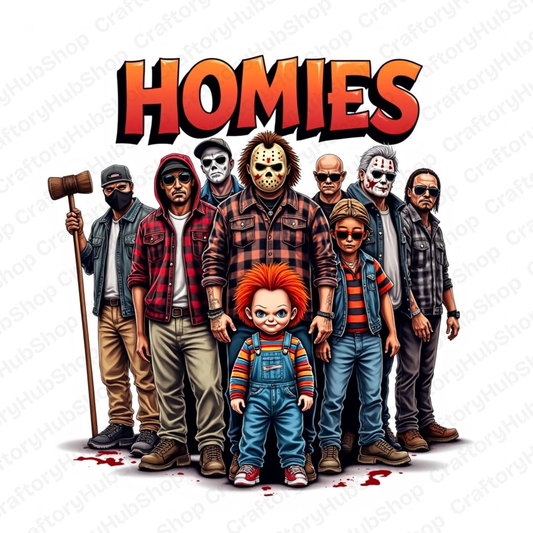 Old School Chicano Homies PNG, Thug Life Halloween Characters, Horror ...