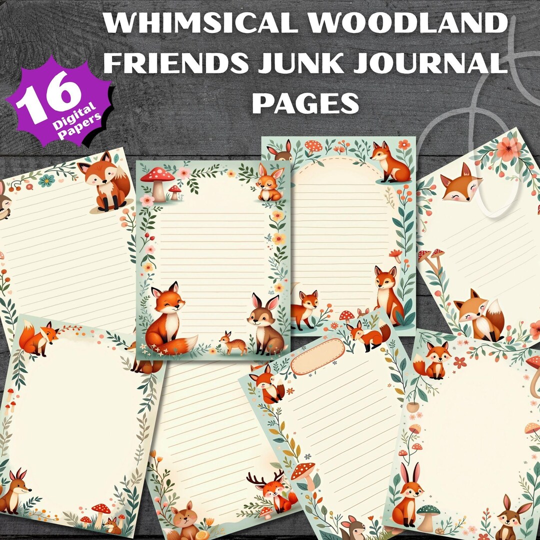 Woodland Junk Journal Pages, Woodland Storybook, Junk Journal Kits ...