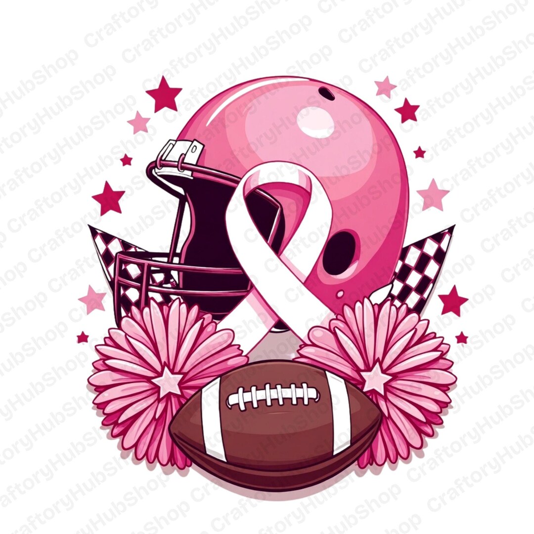 Football Helmet Breast Cancer Awareness PNG Clipart With Pink Ribbon ...
