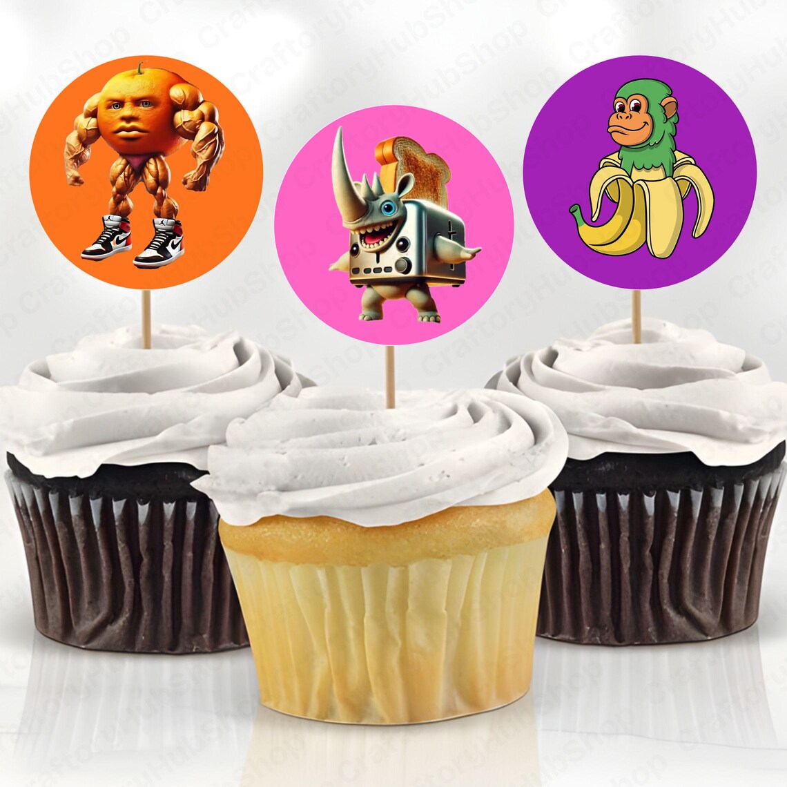 Italian Brainrot Meme Cupcake Topper - Etsy
