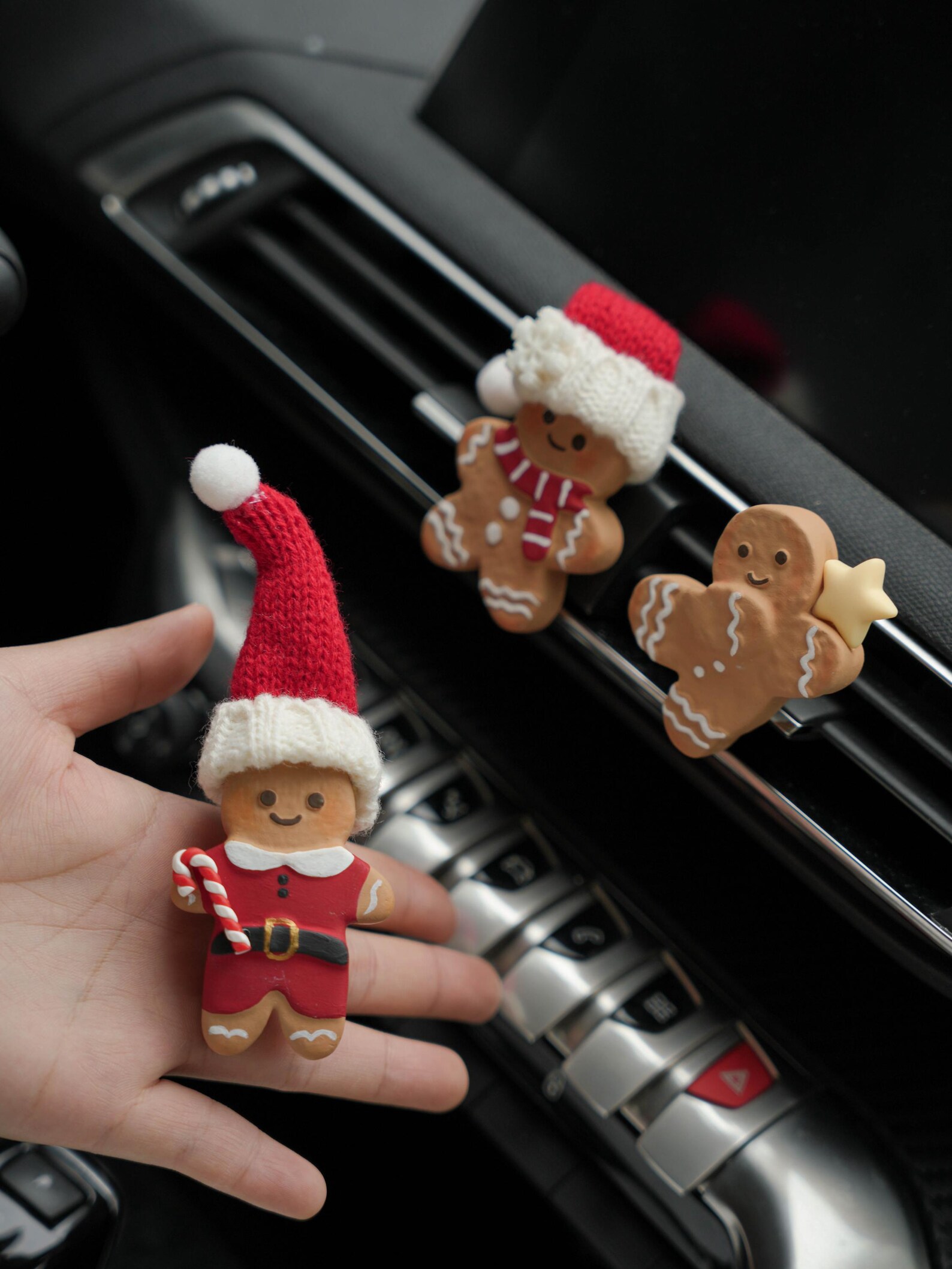 Cute Gingerbread Man Car Diffuser Charm: Christmas Ornament With ...