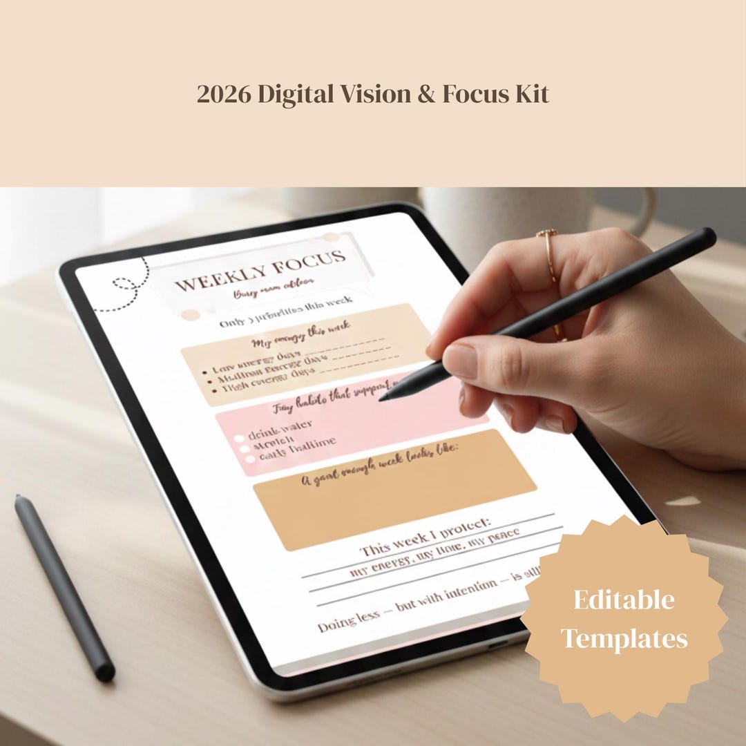 2026 Digital Vision Board Kit for Busy Moms – Gentle Goals & Weekly ...