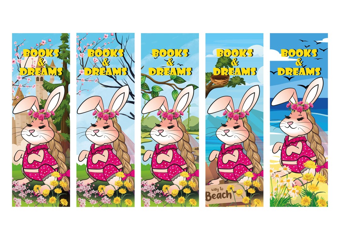 Fancy Rabbit Bookmarks: Digital Download (PNG&PDF) - Etsy