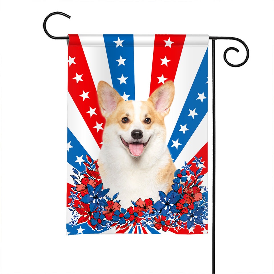 Corgi Dog Happy Independence Day Flag, Corgi Dog Flag, USA Corgi Dog ...
