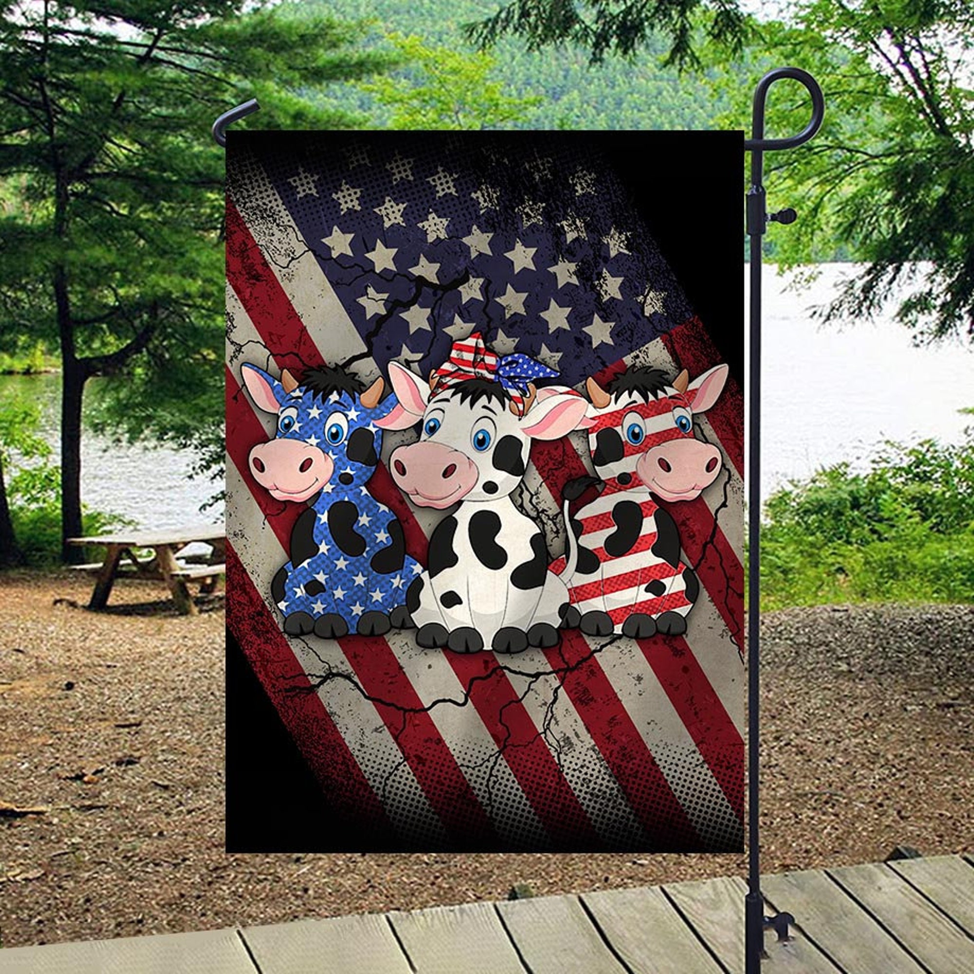 Cow Happy Independence Day, Cow Fourth Of July Flag, Cow Red White Blue ...