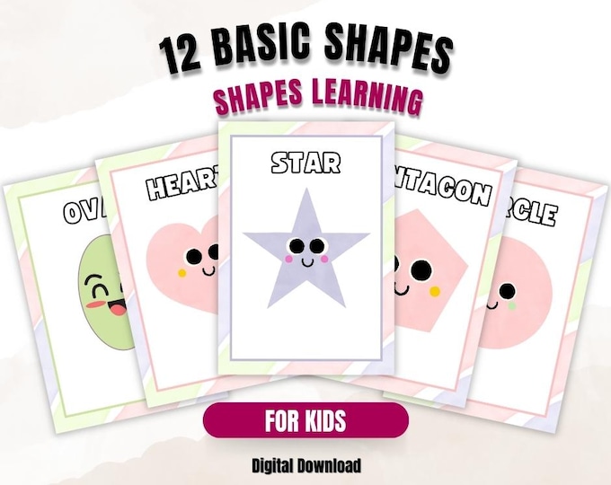 Shapes Poster for Kids, Educational Print, Shape Posters Classroom ...