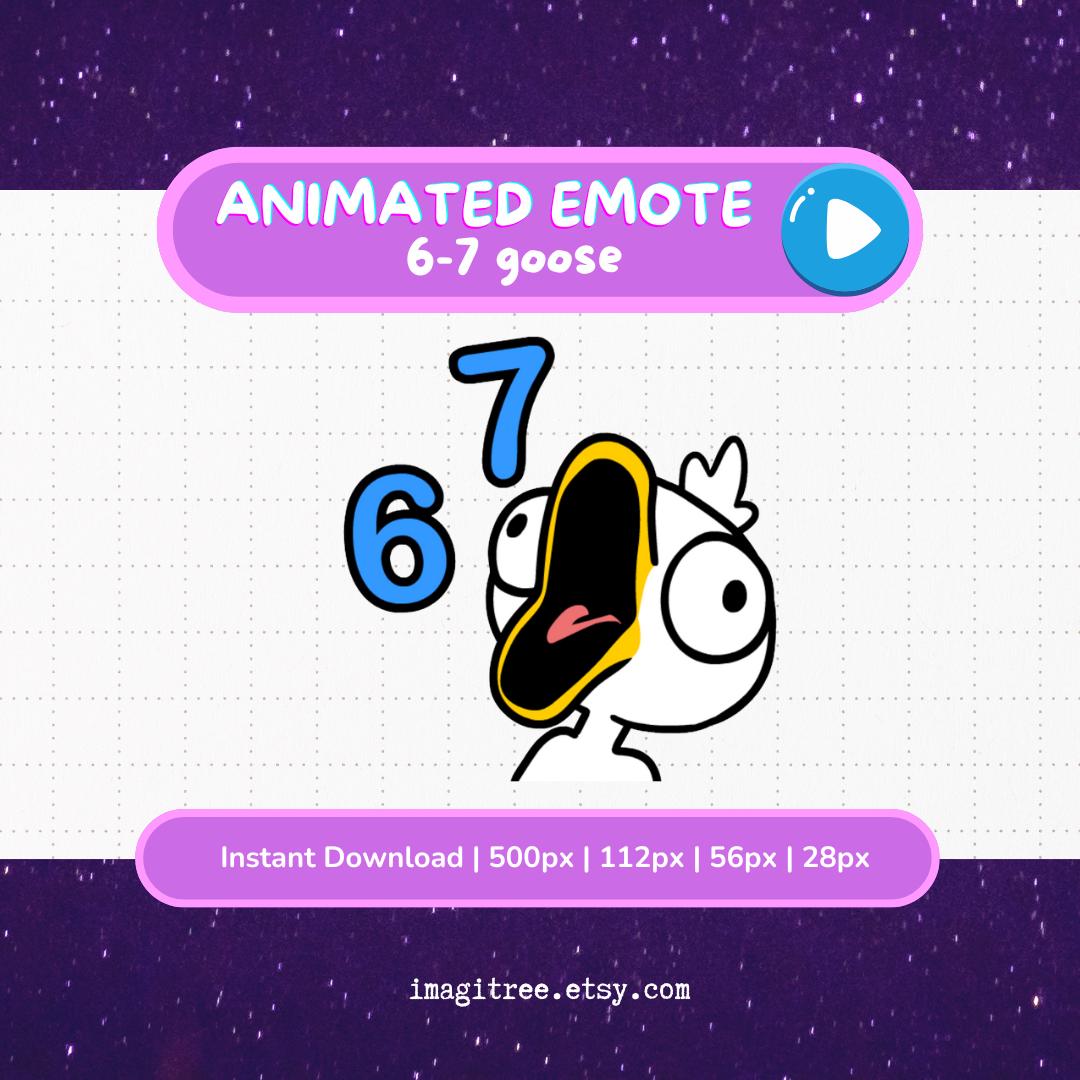 Six Seven Silly Goose Animated Emote | 6 7 Meme GIF Sticker for Twitch ...