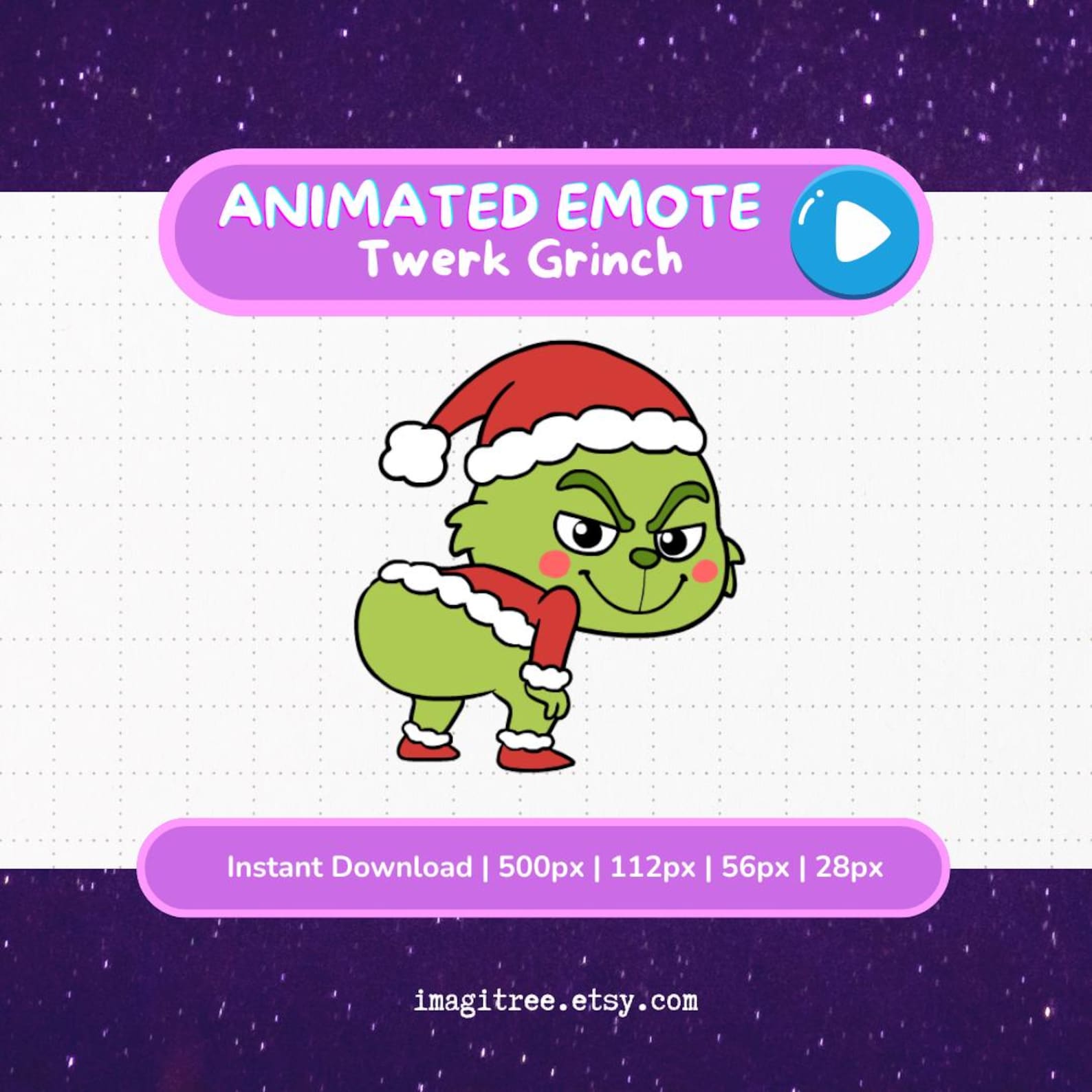Animated Twerk Grinch Emote for Twitch and Discord Christmas Stream ...