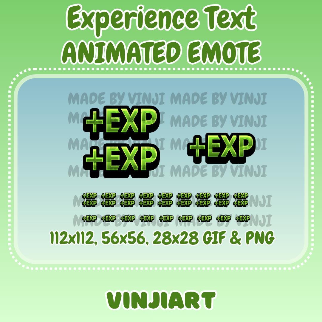 EXPERIENCE MMO Text Emote Gif: Twitch, Discord, Youtube (digital ...