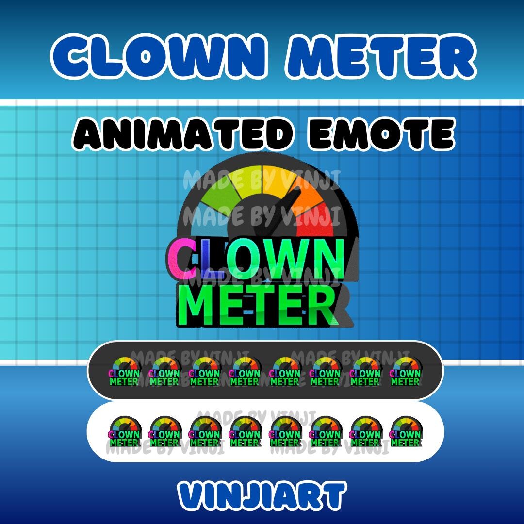 ANIMATED Clown Meter Text Emote With a Arrow Meter: Twitch, Discord ...