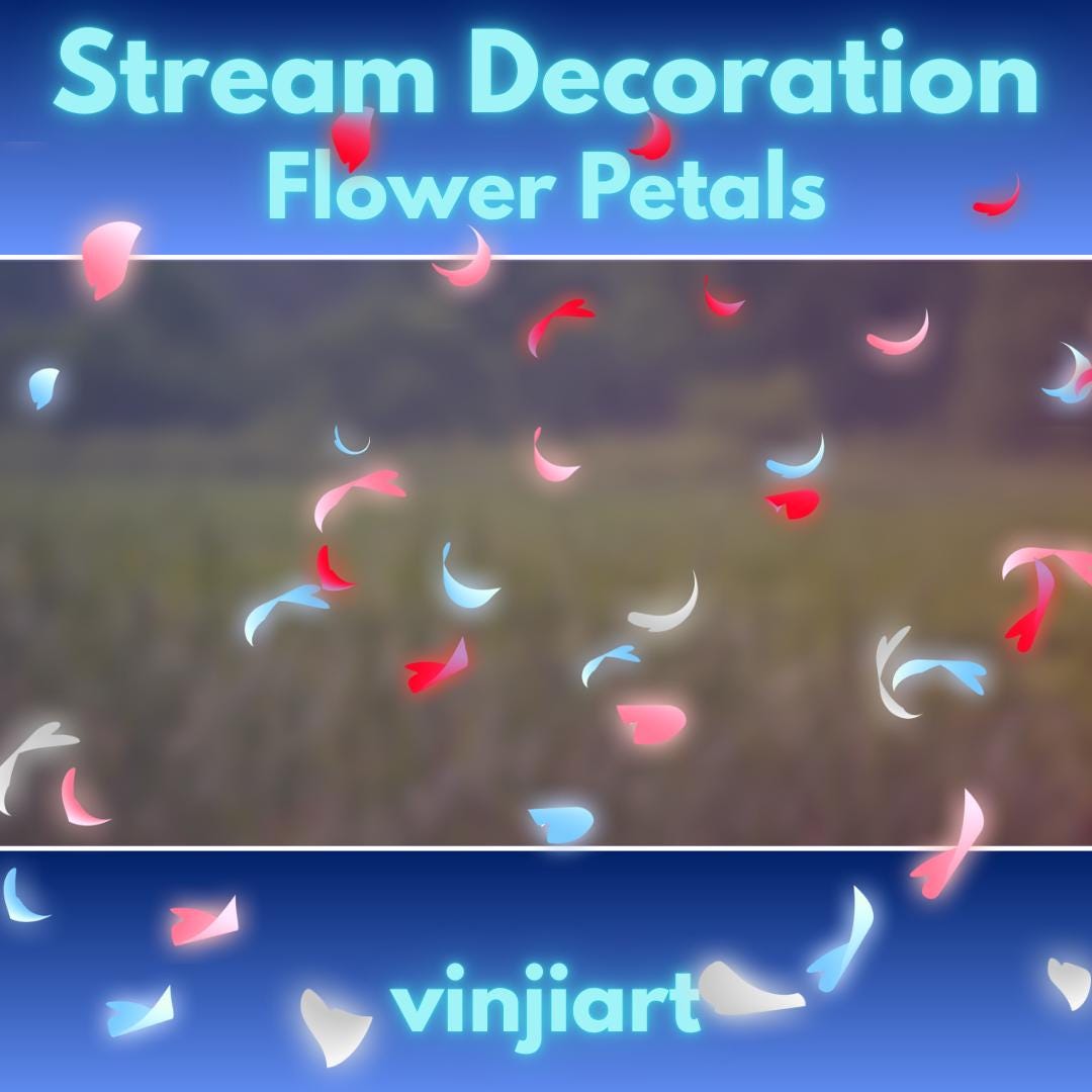 Animated Flower Petals 4 Colors Fullscreen Transparent Seamless Loop ...