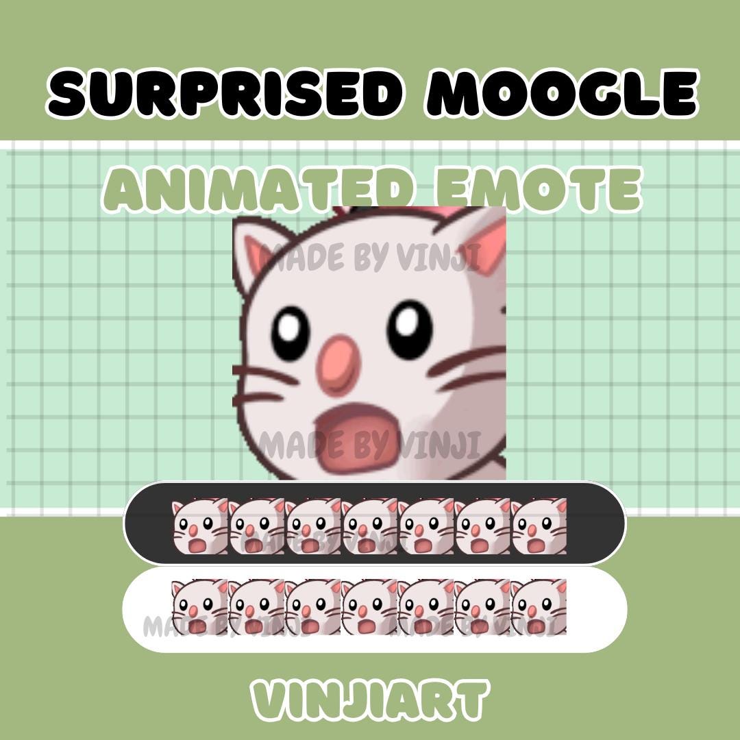 Surprised Moogle Animated Emote (112px, 56px, 28px) - Etsy