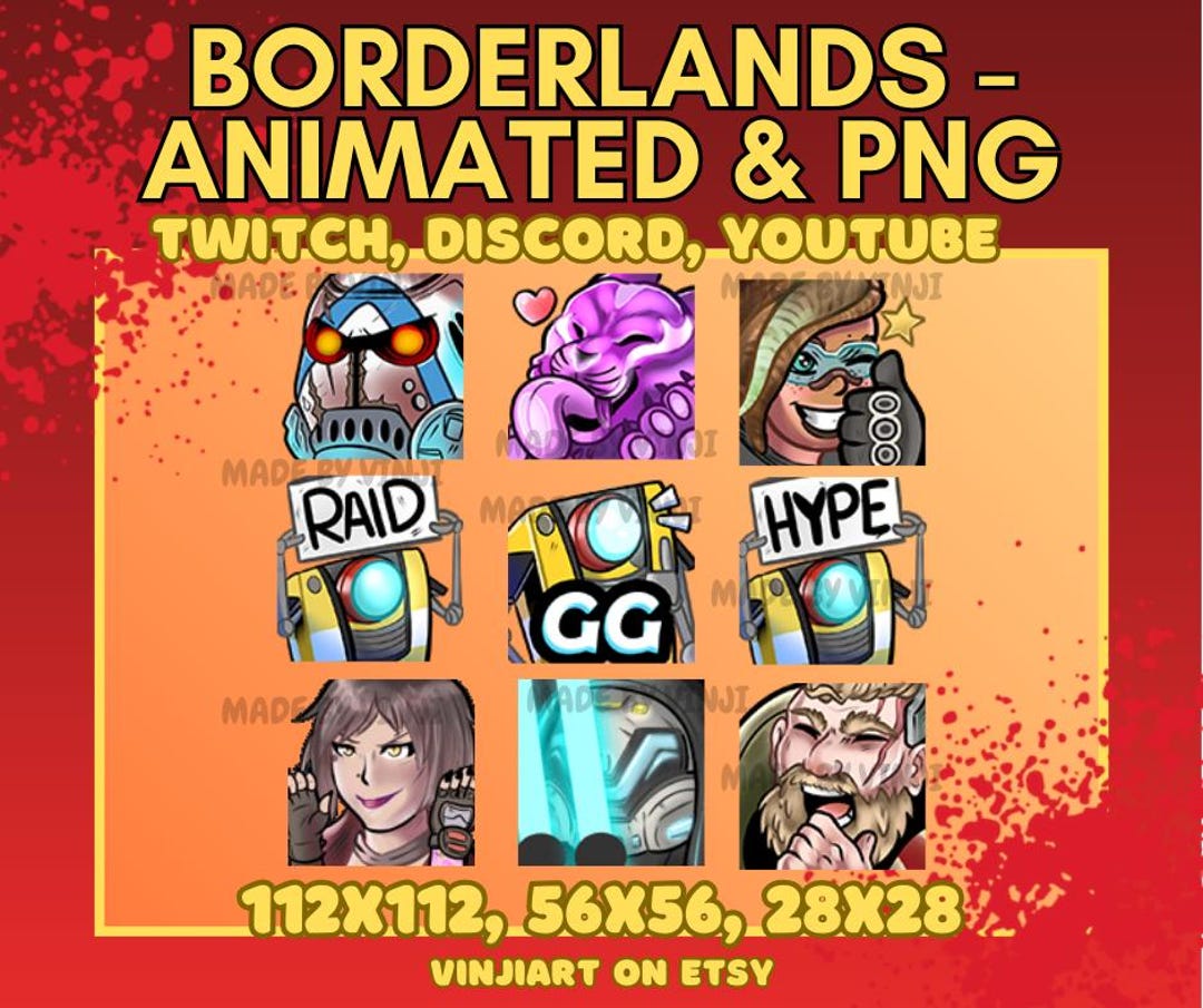 Borderlands 4 Twitch Emotes Animated GIF and Static PNG - Etsy