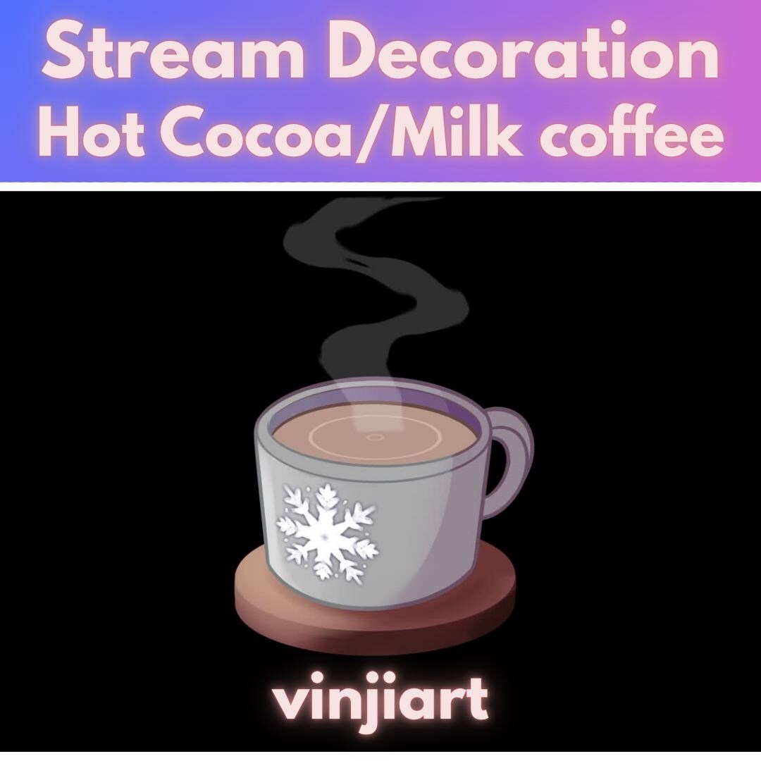 Animated Hot Cocoa/milk Coffee Stream Winter Decoration, Overlay ...