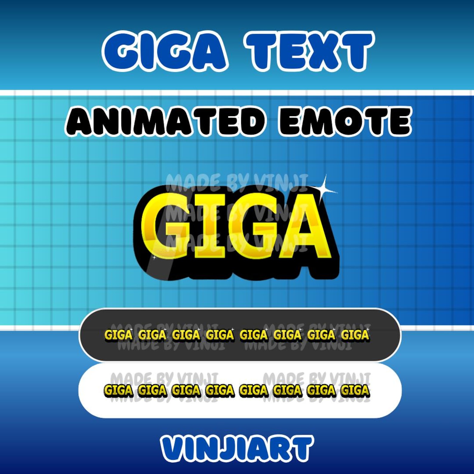 GIGA Text Emote Gif: Twitch, Discord, Youtube (digital Download) - Etsy