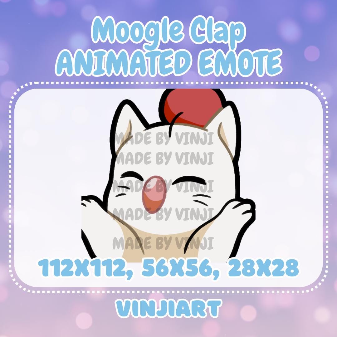 Clapping Moogle Final Fantasy Animated Emote for Twitch, Discord ...