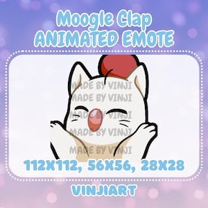 Clapping Moogle Final Fantasy Animated Emote for Twitch, Discord ...