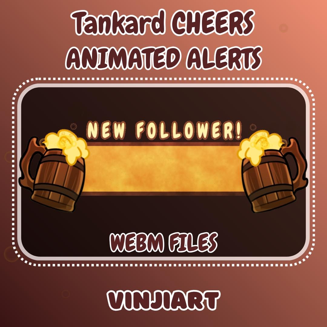 7 Alerts Tankard CHEERS Animated for Twitch (digital Download) - Etsy