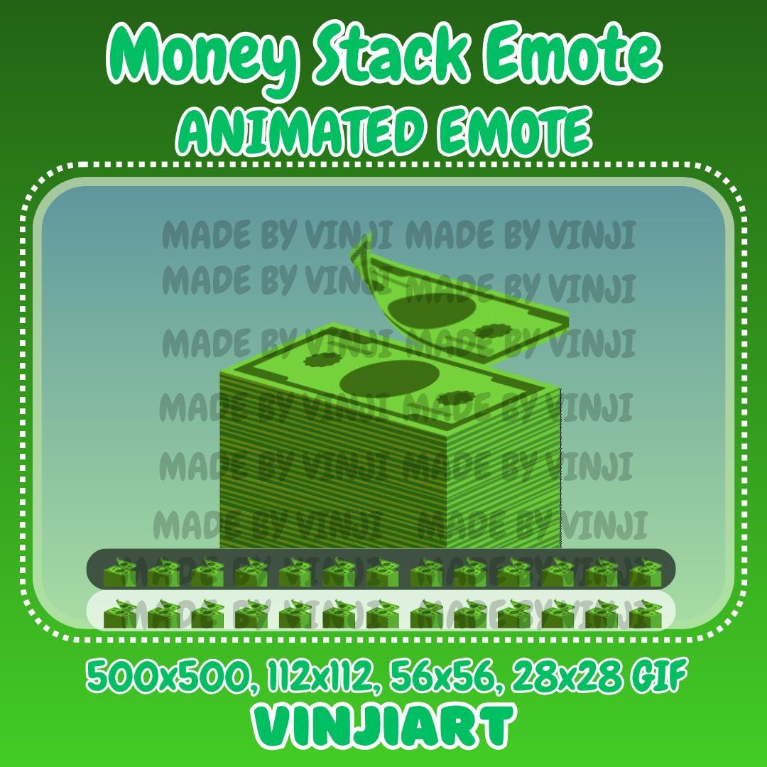 Money Stack Animated Emote Gif: Twitch, Discord, Youtube (digital ...