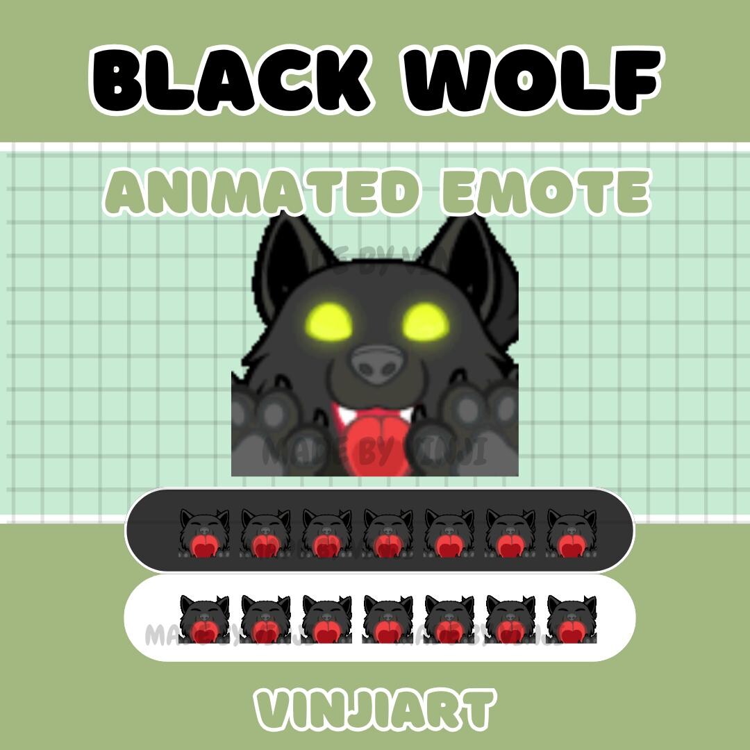 Black Wolf / Werewolf Animated Emote: Twitch, Kick, Youtube, Discord ...